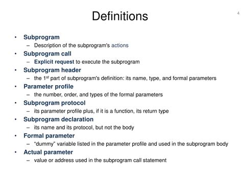 ppt subprograms powerpoint presentation free download id 538852