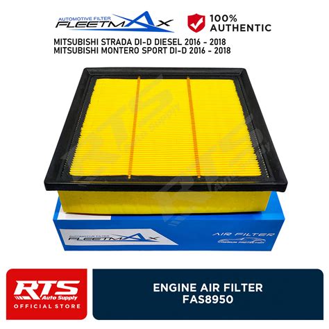 Fleetmax Air Filter Cabin Filter For Mitsubishi Montero Sport Di D