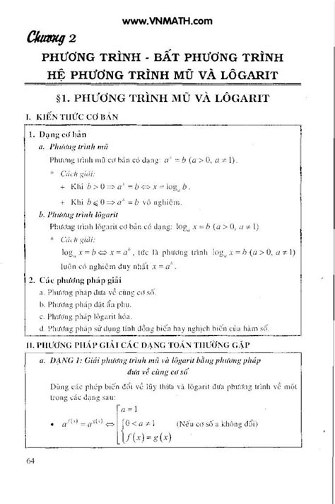(PDF) Phương trình, bất phương trình mũ và logarit - DOKUMEN.TIPS