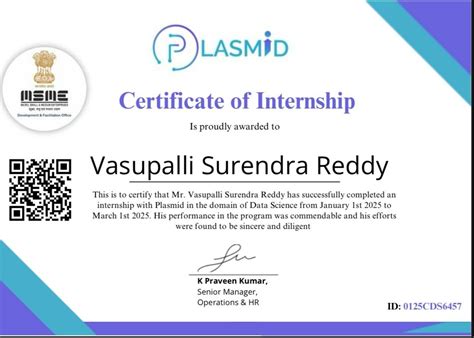 Datascience Internship Plasmid Machinelearning Datavisualization Vasupalli Surendra Reddy