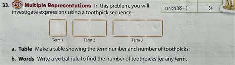 Solved 33 Cess Multiple Representations In This Problem