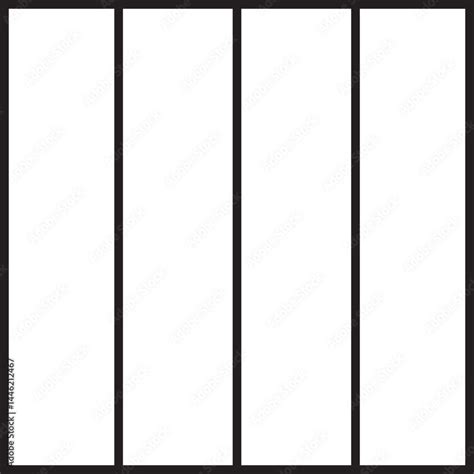 Grid In Square Format Arranged With Four Regular Columns And Balanced
