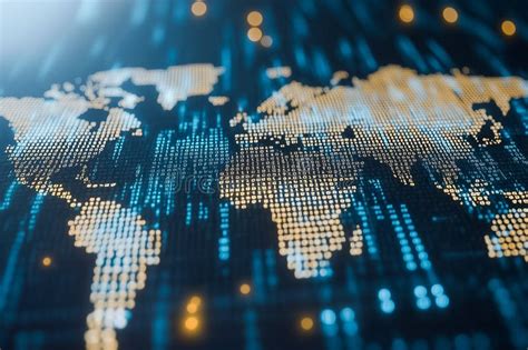 This Artwork Showcases A World Map In Binary Code Symbolizing Technology S Intersection With