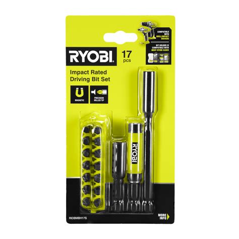Ryobi 17 Piece Bit Holders And Screw Guide Impact Driving Set Bunnings