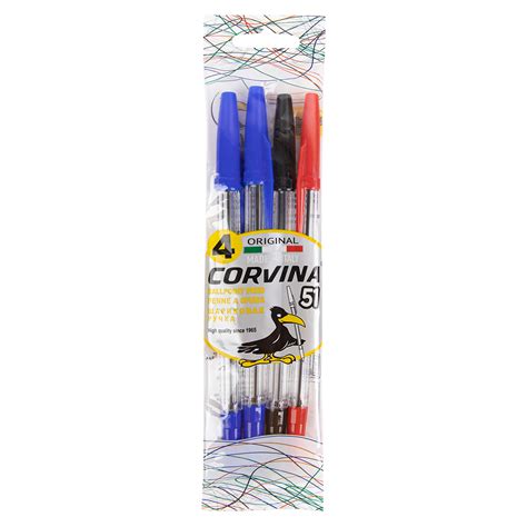 "Corvina" Ручка шариковая 51 Classic Flowpack 1 мм 4 шт. 40226 цвет ...