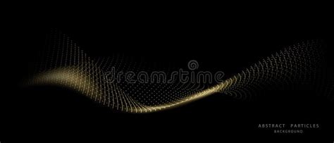 Point Flow Particle Wave Curve Pattern Concept Of Technology Modern