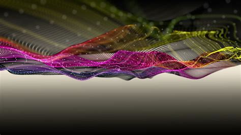 Fantastic Animation With Particle Wave Object In Slow Motion And Space