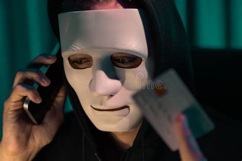 White Criminal Anonymous Mask Installing Coding Password Encryption