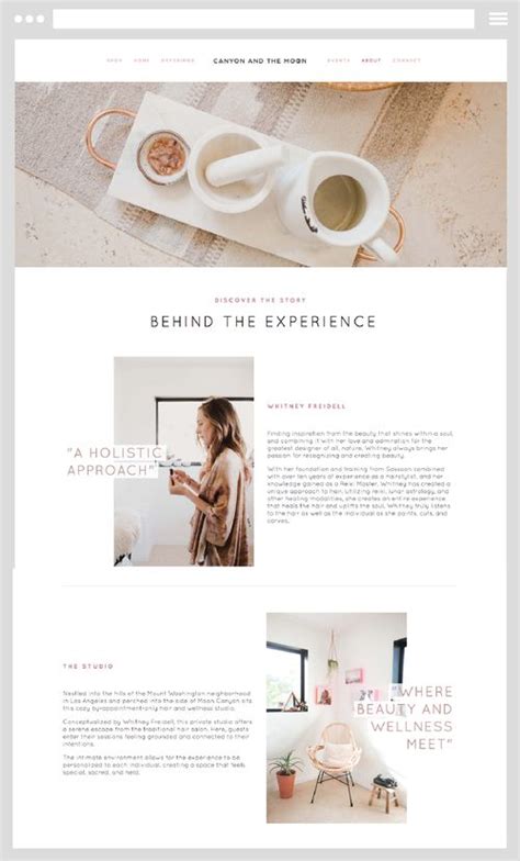 Clean Elegant Website Template 23 9 Creative Web Layout Design Squarespace Website Design