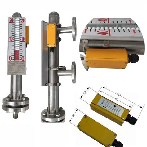 side mounted magnetic level gauges with alarm switch 4 20ma