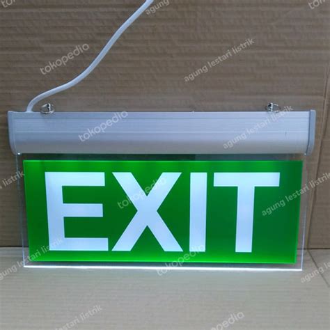 Jual Lampu Exit Emergency LED Acrylic 5watt Jakarta Barat Agung Lestari Listrik Tokopedia