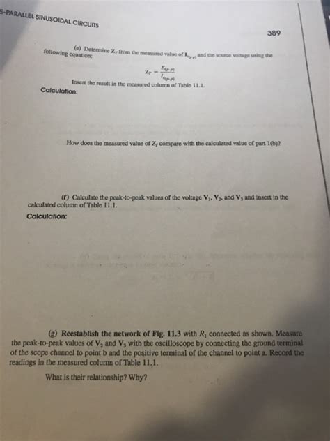 Solved Series Parallel Sinusoidal Circuits 387 And Ta 1