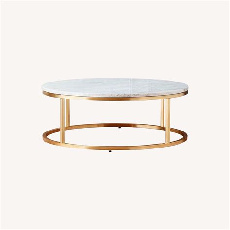 Cb2 Coffee Table Marble Brass Aptdeco