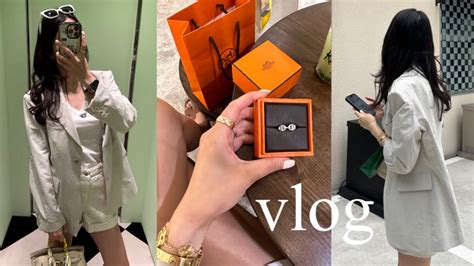 ENG vlog 에르메스 샹달반지 언박싱 H M 흐앤므 신상 하울 프라다 나시탱크탑 입어보기 루이비통x카멜커피 팝업스토어 오이토스트 만들기 쇼핑브이로그