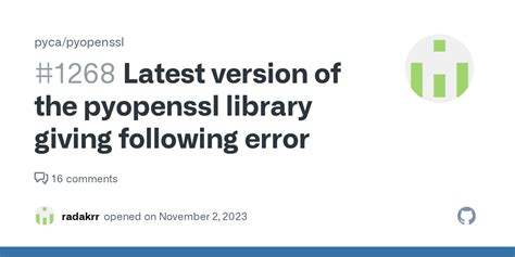Latest Version Of The Pyopenssl Library Giving Following Error · Issue