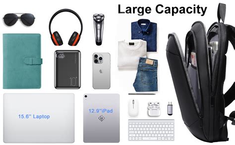 Slim Laptop Backpack For Men Waterproof Expandable High