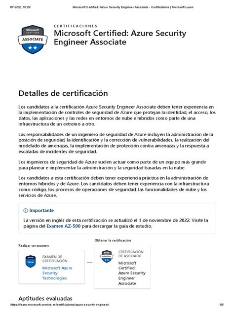 Microsoft Certified Azure Security Engineer Associate