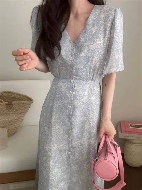 하이 엔드 Feelsweet Sweetheart Neck V 넥 무릎 길이 다목적 싱글 브레스트 허리 장착 드레스 여성용 Best5 Digital Shop