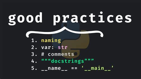 5 Good Python Practices Youtube