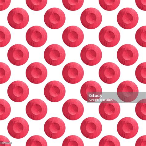수채화 매끄러운 패턴 빨간 물방울 무늬 디자인에 대한 벡터 복고풍 텍스처 0명에 대한 스톡 벡터 아트 및 기타 이미지 0명 가리기 다이얼 Istock