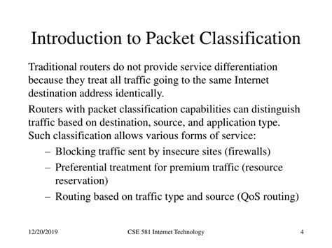 ppt packet classification powerpoint presentation free download id