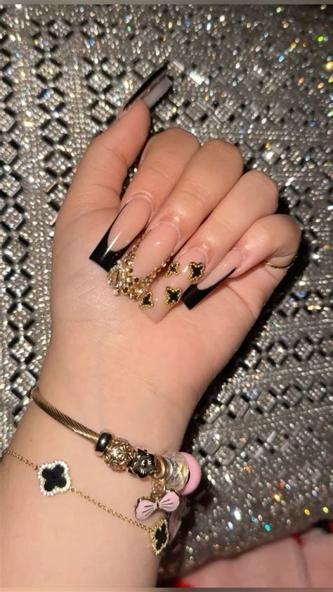 Van Cleef Nails Bedazzled Nails Girly Acrylic Nails White Acrylic Nails