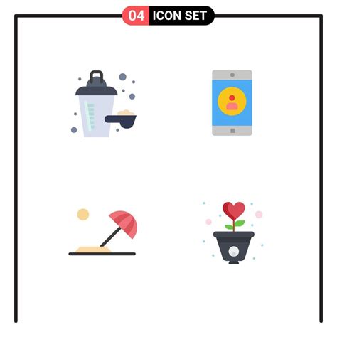 Mobile Interface Flat Icon Set Of Pictograms Of Additive Holiday Application Profile Gratitude