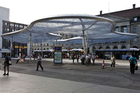 Bus Station Canopy Aarau 1 E Architect Canopy Architecture Roof Architecture Hotel Canopy