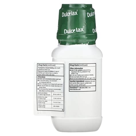 Dulcolax Liquid Laxative Cherry 12 Fl Oz 354 Ml