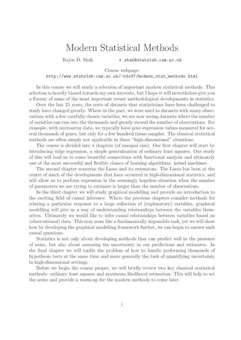 Pdf Modern Statistical Methodsrds37 Teaching Modern Stat Methods … · Example With Microarray