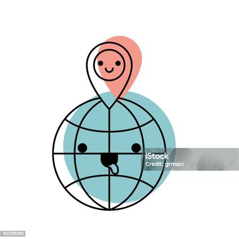 가이 세계 글로브 귀여운 지도 포인터 수채화 실루엣 위에 가리키기에 대한 스톡 벡터 아트 및 기타 이미지 가리키기 경도 귀여운 Istock