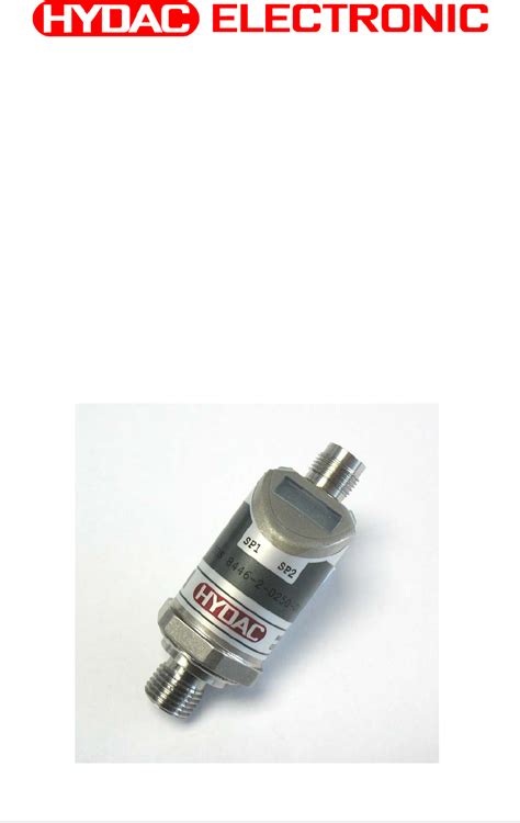 Hydac Eds 8000 User Manual Download Pdf