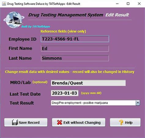 Drug Testing Software Tatsoftapps