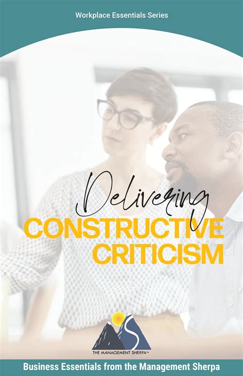 Delivering Constructive Criticism Ebook The Management Sherpa