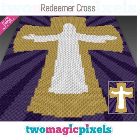 redeemer cross c2c graph sc graph cross stitch graph by two magic