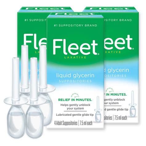 Fleet Liquid Glycerin Suppositories For Constipation Relief