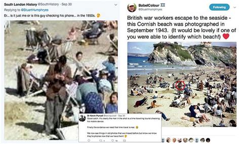 Does This Photo Show A Man Using A Mobile Phone In 1943 Daily Mail