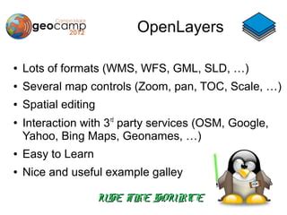 GeoCamp Open Source WebMapping PPT