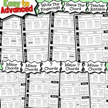 Ukulele Chord Fingering Exit Tickets By Music In Everything TPT