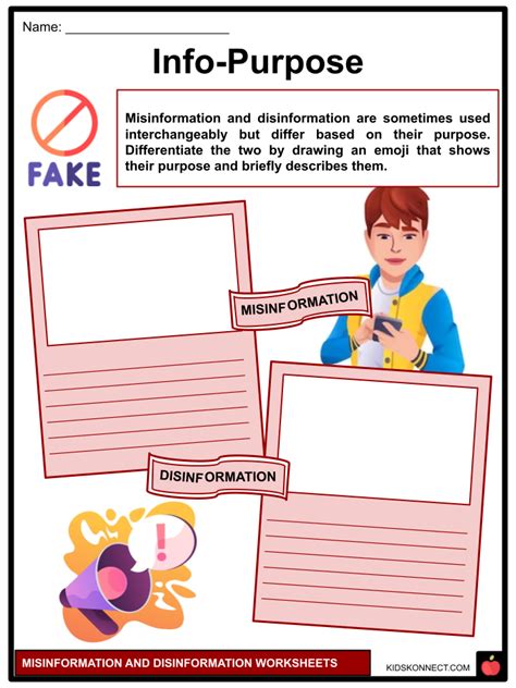 Misinformation And Disinformation Definitions Examples Worksheets