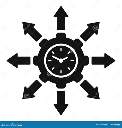 Time Management Concept Icon With Clock And Arrows Stock Vector Illustration Of Symbol