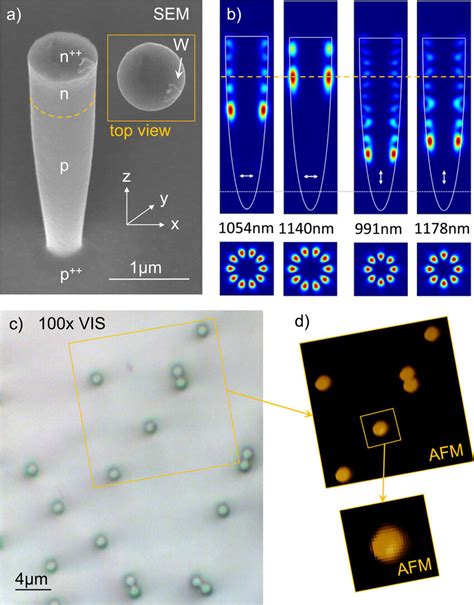 A Sem Image Showing A 45 Inclined View Of A Si Led And A View Of