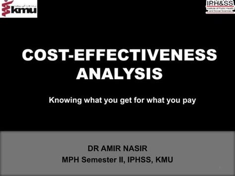 Cost Effectiveness Analysis Pptx