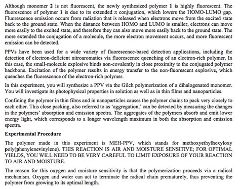 Solved Explain The Fluorescence Characteristics Of The