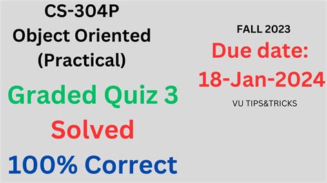 Cs 304p Quiz 3 Graded Solved 2024 18 Jan 2024 100 Correct Cs304p