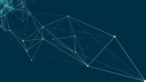 Premium Vector Abstract Connections Are In Space Background With Connecting Dots And Lines