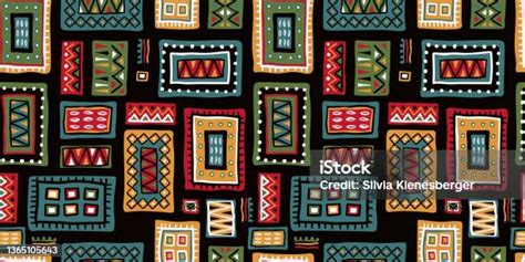 손으로 그린 추상적 인 매끄러운 패턴 민족 배경 아프리카 스타일 섬유 배너 배경 화면 포장에 적합 벡터 디자인 드로잉에 대한 스톡 벡터 아트 및 기타 이미지 Istock