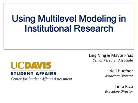 Ppt Using Multilevel Modeling In Institutional Research Powerpoint Presentation Id