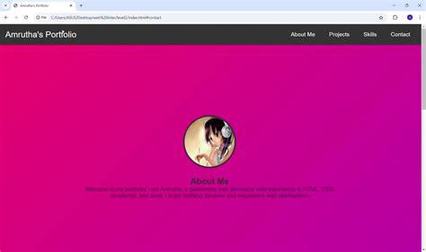 amrutha e on linkedin webdevelopment portfolio codsoft html css