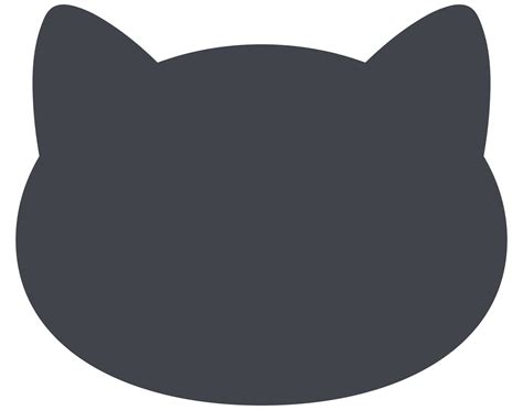 Silhouette Face Of Cat Isolated On White Background 34904811 Vector